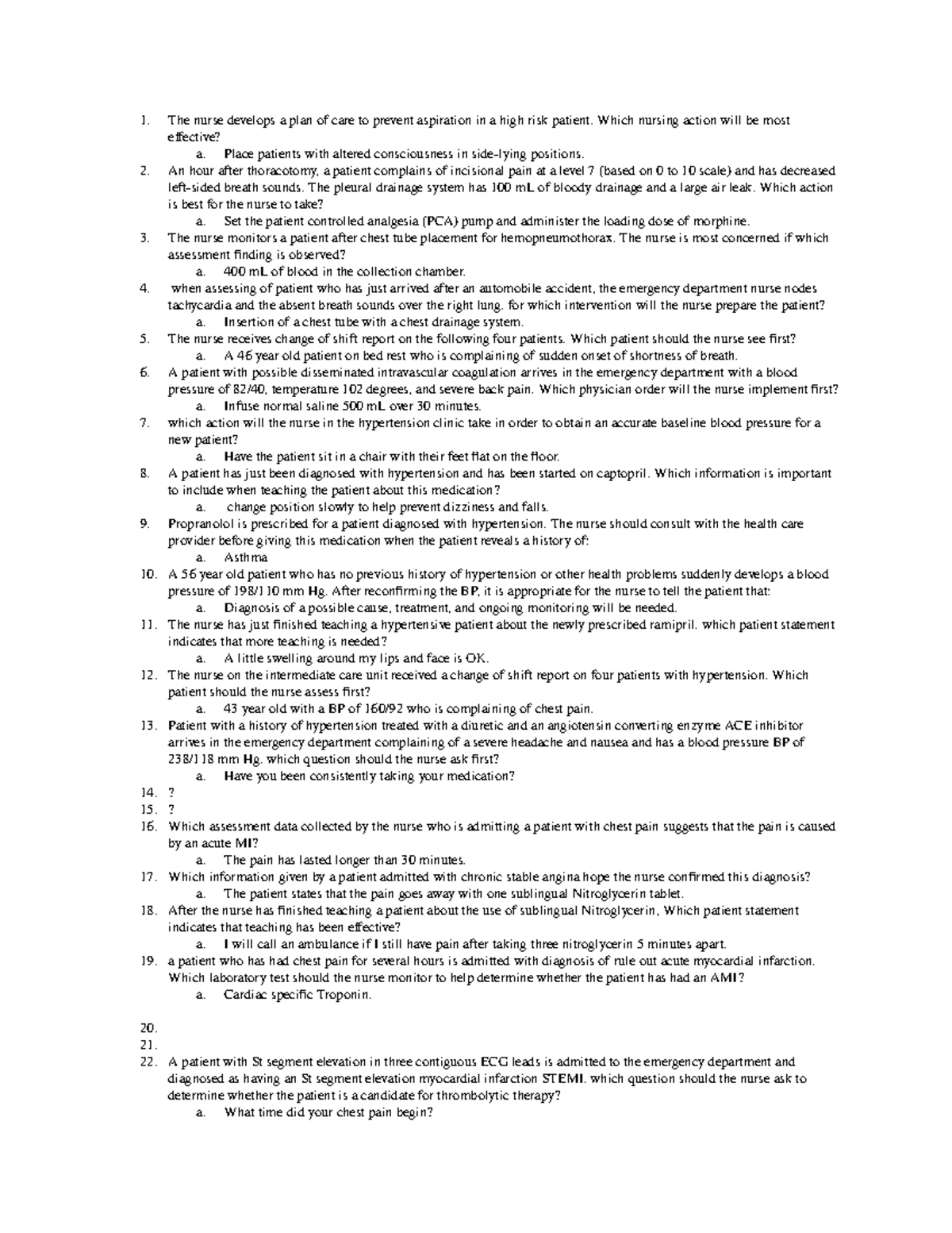 ATI GI EXAM Study - ATI CH: 41 NCLEX Study Guide: Gastrointestinal ...