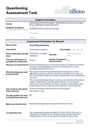 CHCCCS007 Develop and implement service programs Assessment 1 ...