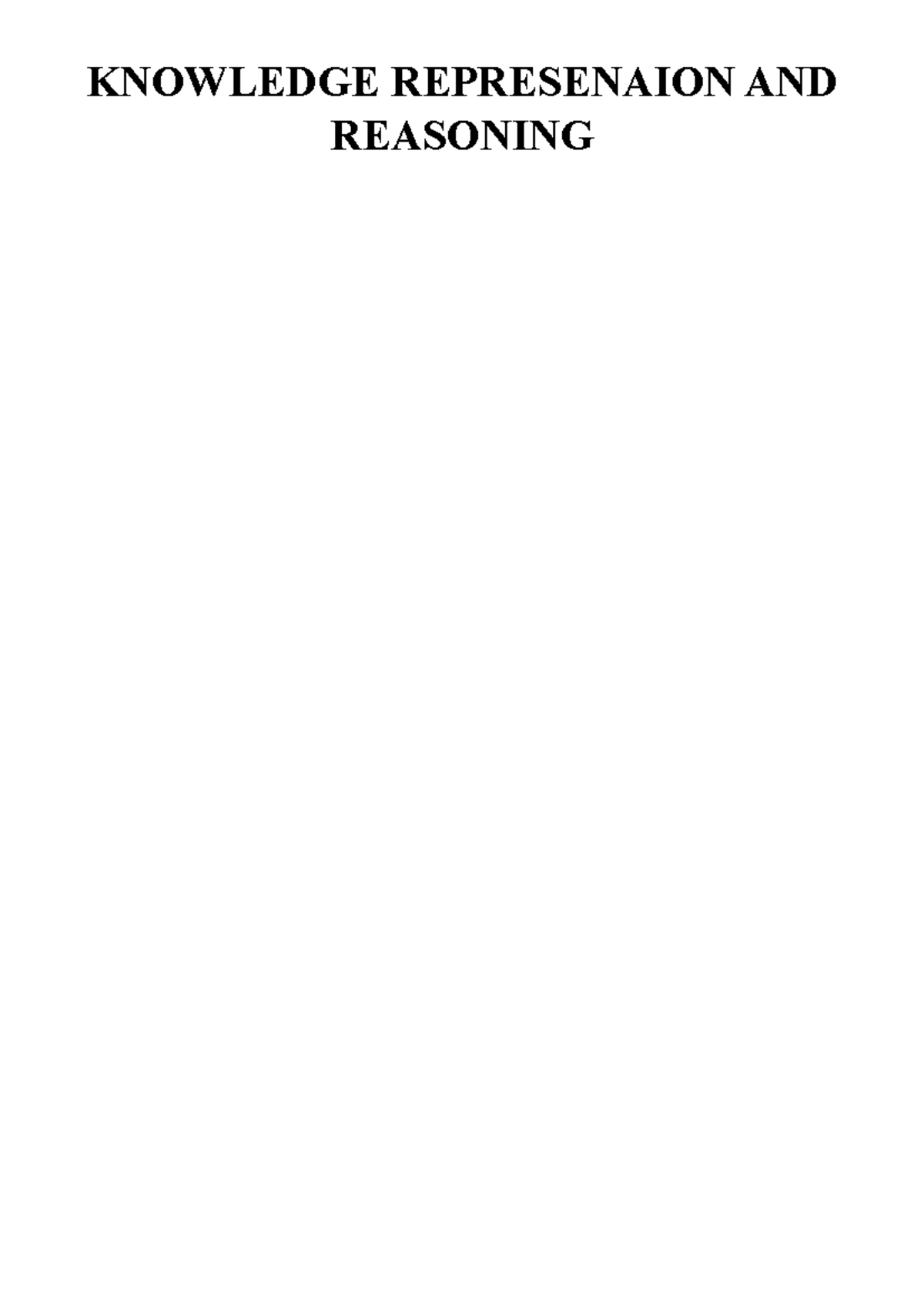 KRR Processes and Situations: Unit 4 Notes for R22 Syllabus - Studocu