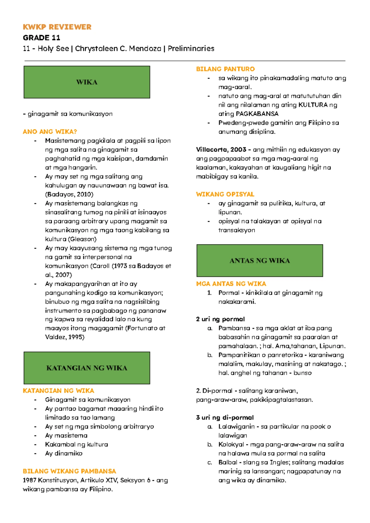 Diss - HUMSS: In-Depth Notes on Social Sciences (11 HOLY SEE) - Studocu