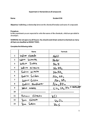 CHEM-111A-Molarity - Molarity lab report - Name ...