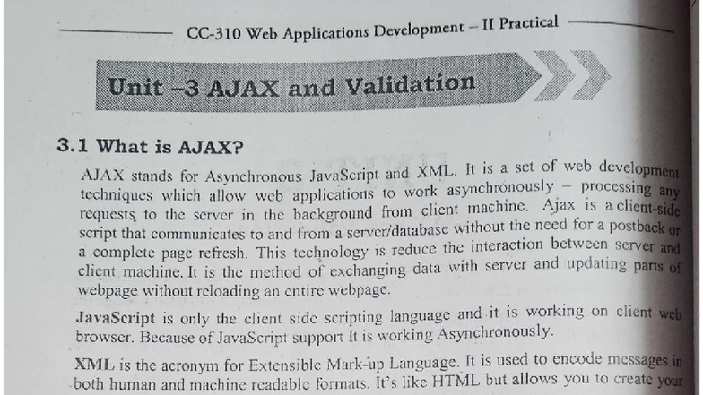 Web Applications Development II Practical: AJAX Techniques and ...