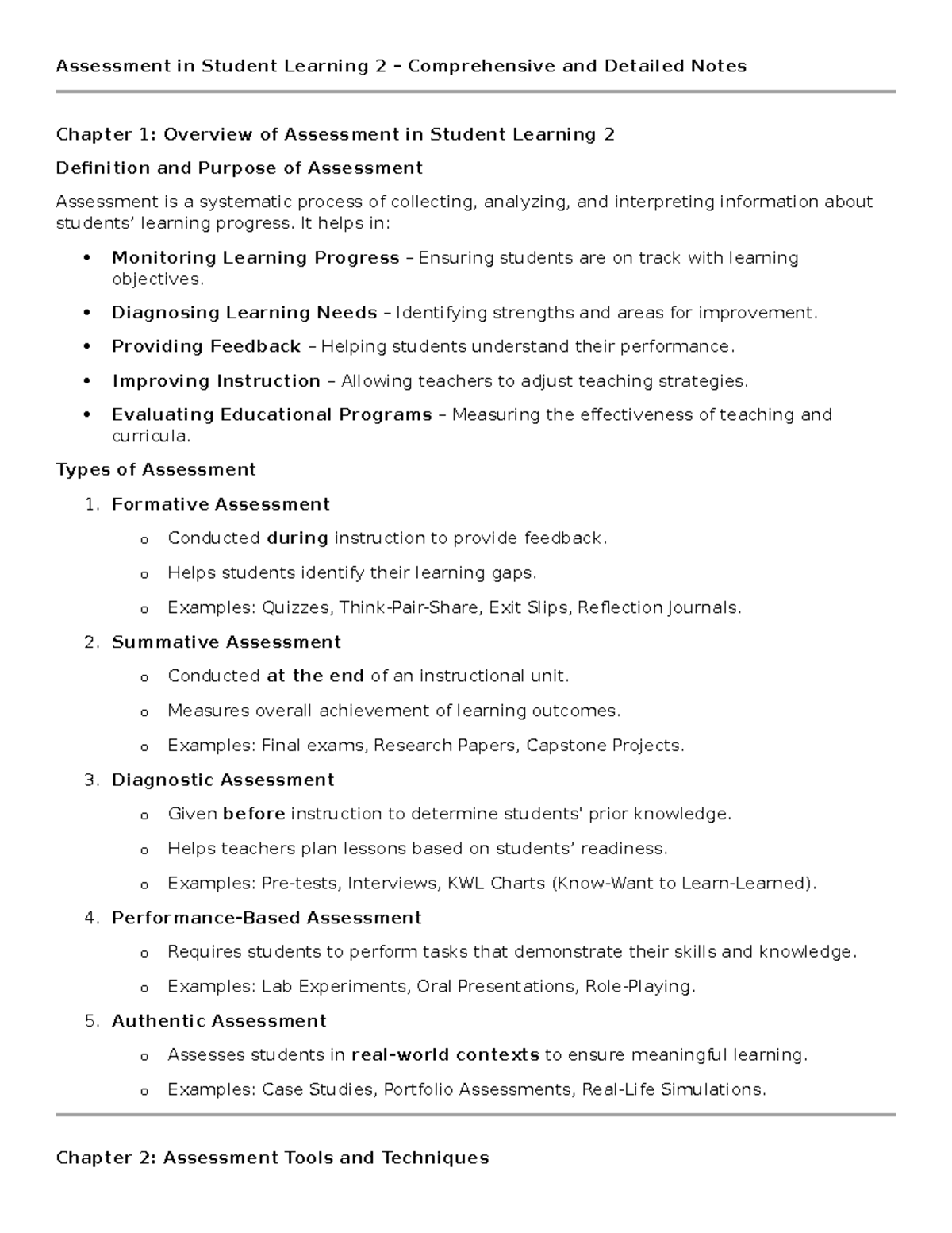 Assessment in Student Learning 2 - It helps in: Monitoring Learning ...
