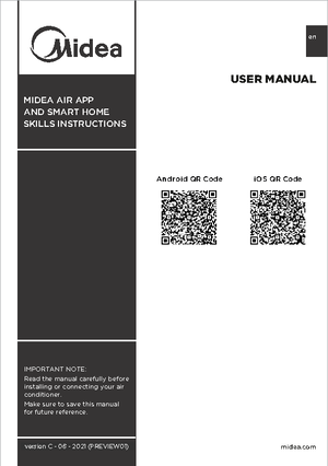 Midea U AC User Manual - MAW Series Operating Instructions & Safety ...