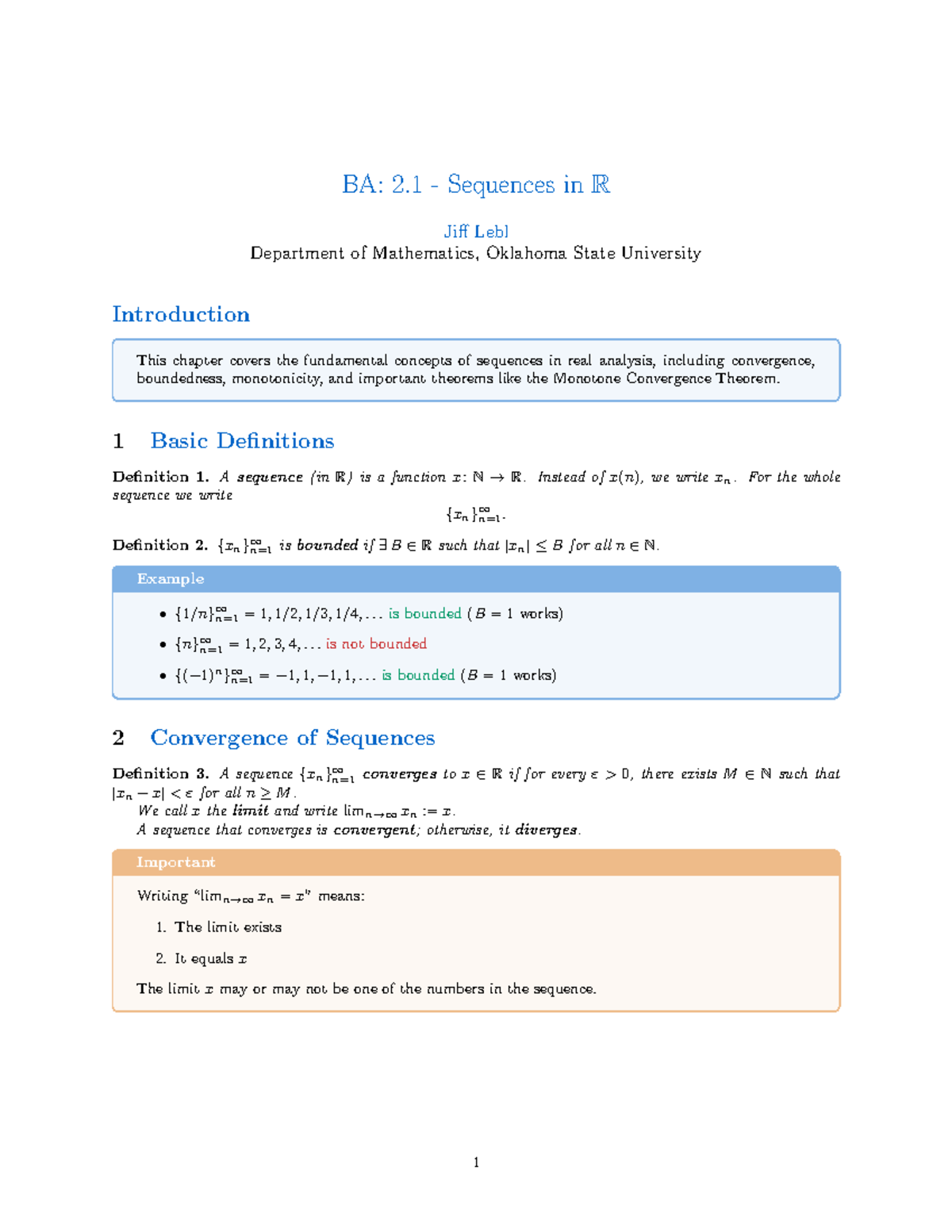BA: 2.1 Sequences in R - Key Concepts and Theorems - Studocu