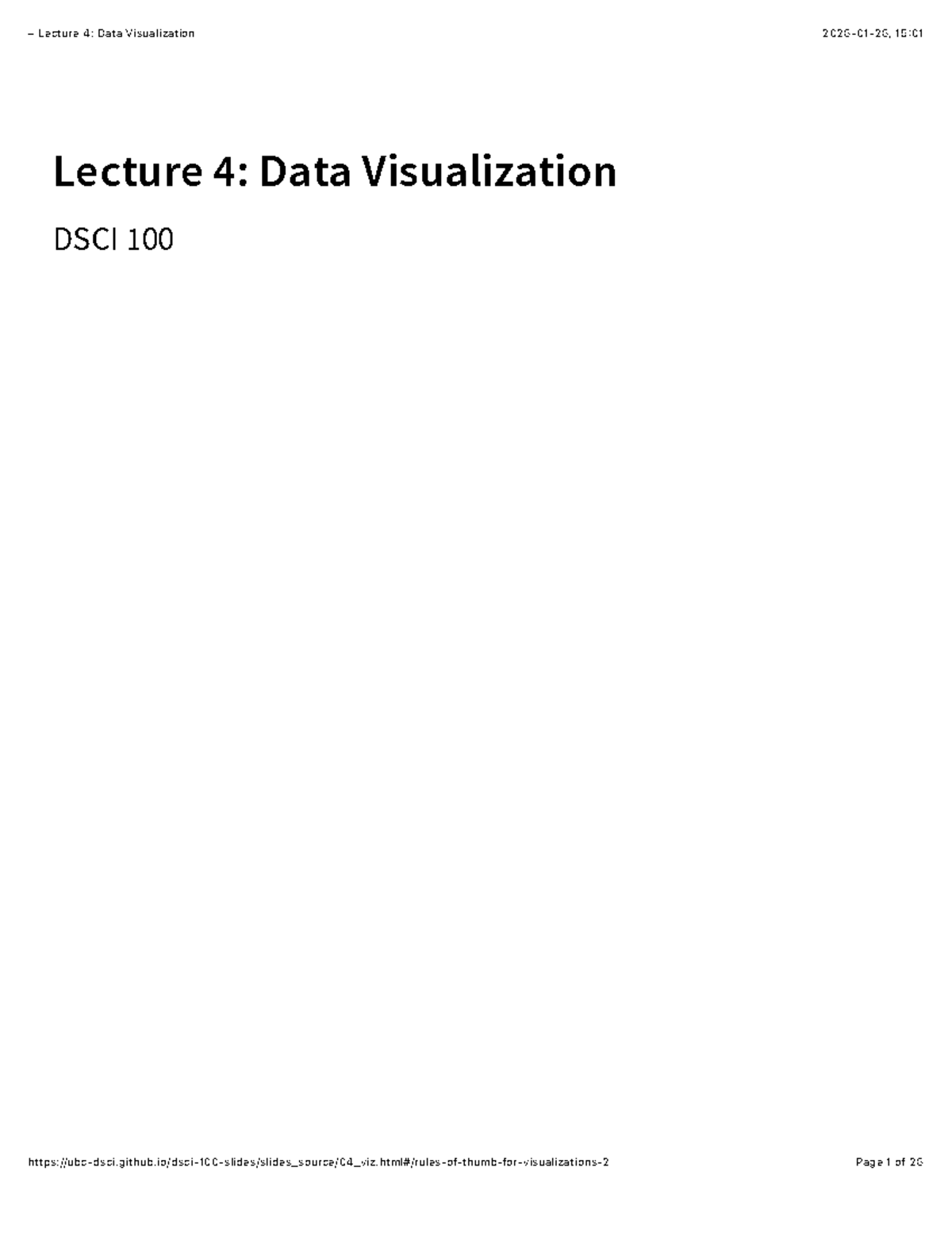 Lecture 4: Data Visualization Techniques in R - DSCI 100 - Studocu
