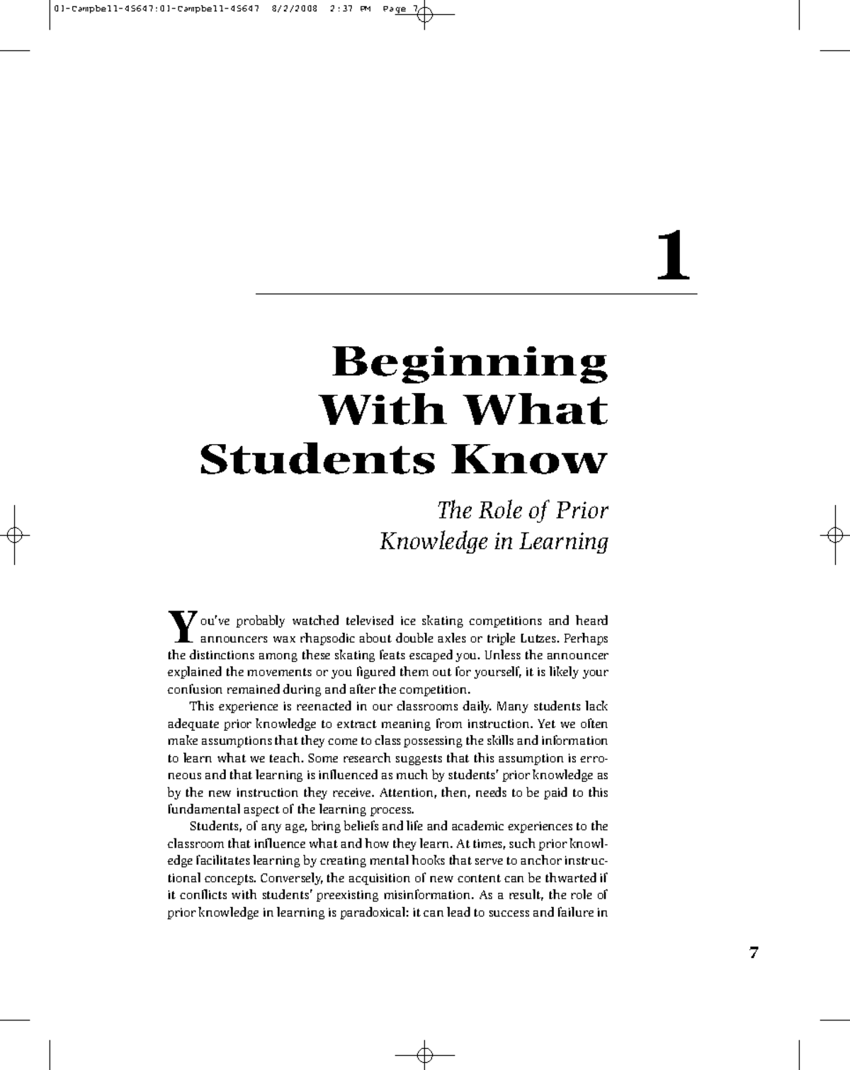 Understanding Prior Knowledge's Impact on Learning Processes - Studocu