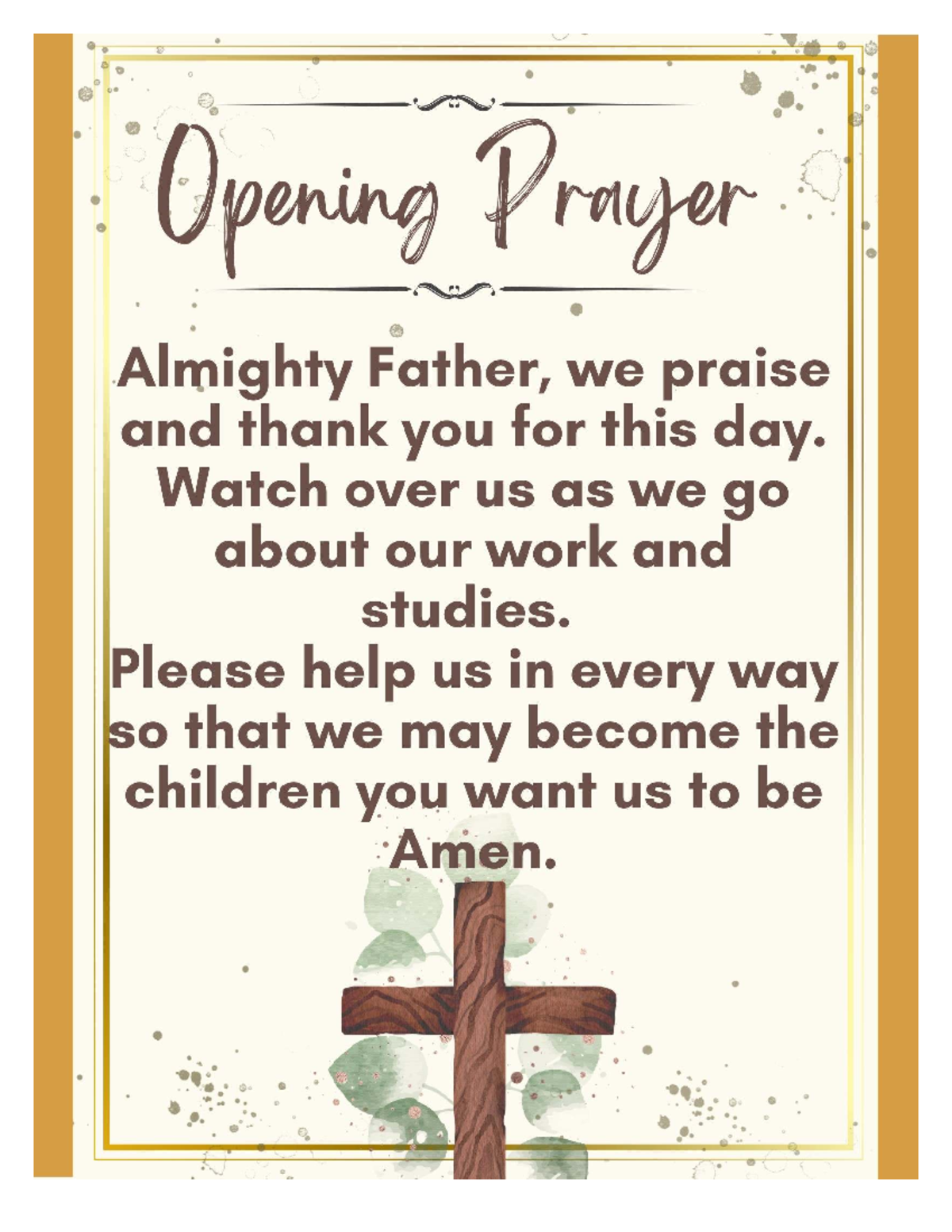 Prayer and Other Templates for EMISSIONE DepED - Studocu