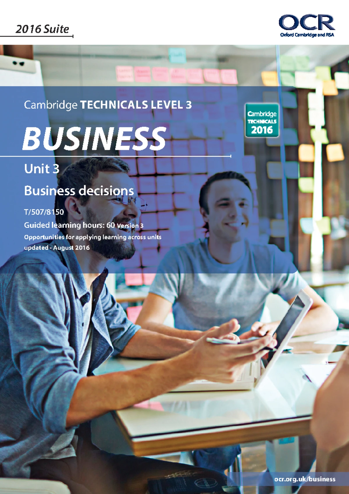 Unit 2 Working in Business - OCR Level 3 Business F/507 Specification - Studocu