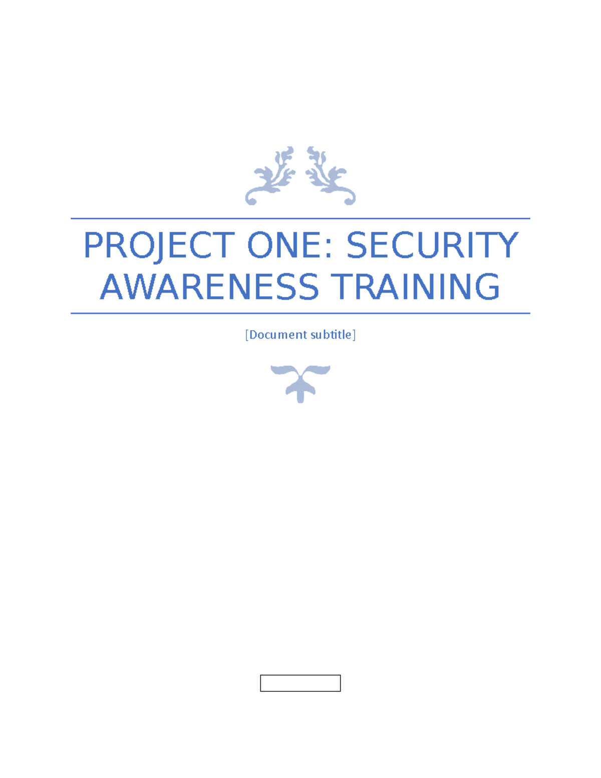 CYB 200 Project One: Enhancing Security Awareness Training - Studocu