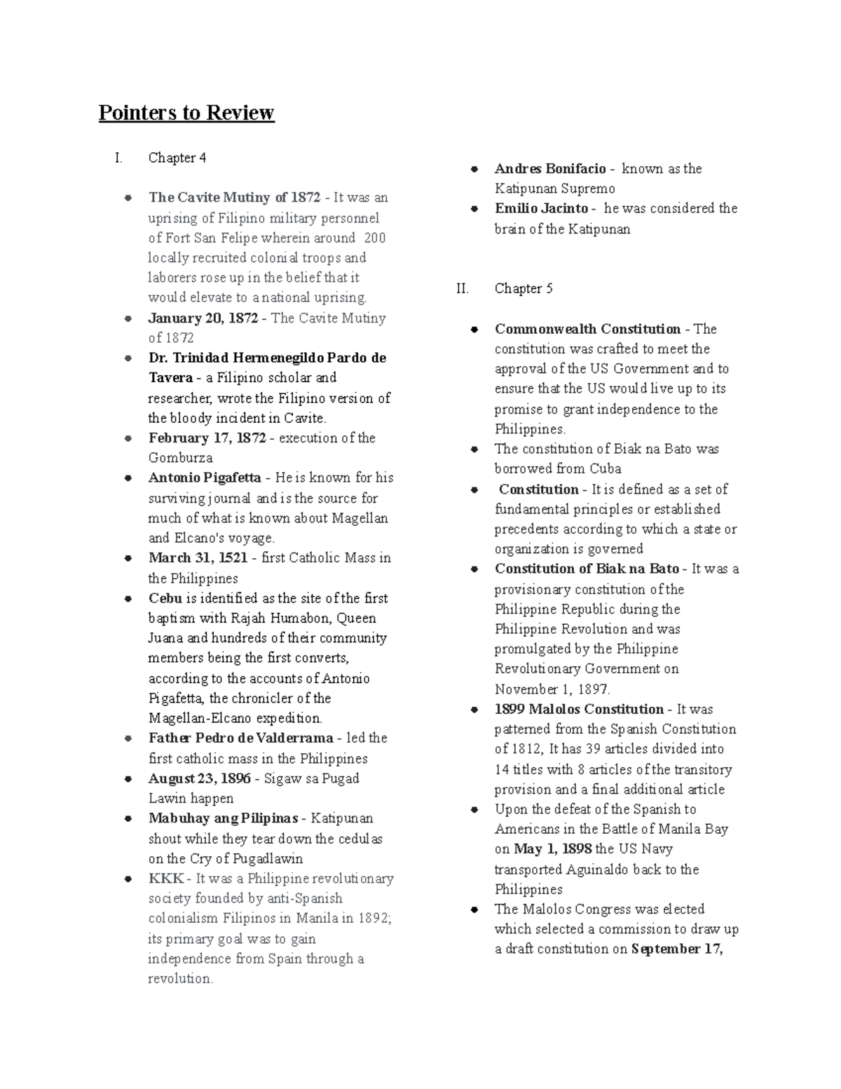 History Review: Key Events and Concepts from Chapters 4 & 5 - Studocu