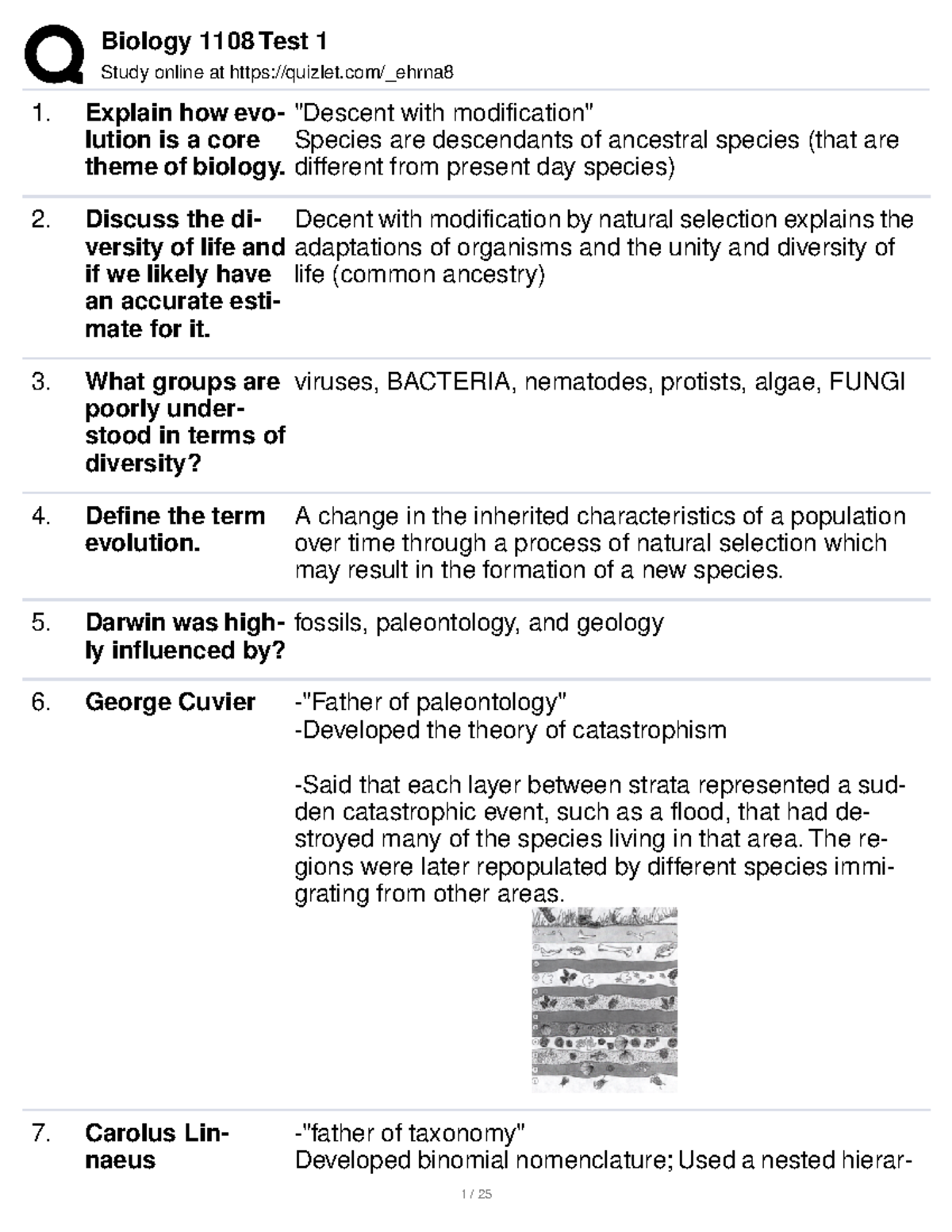 Biology 101: Evolution Flashcards & Study Notes - Studocu