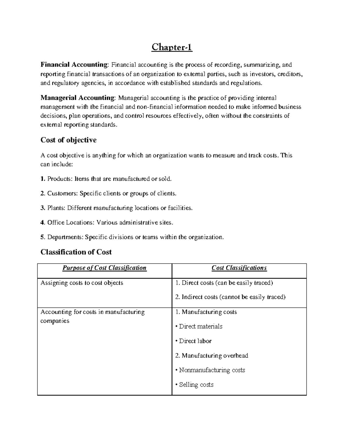Managerial Accounting Chapter 2 - Chapter- Financial Accounting ...