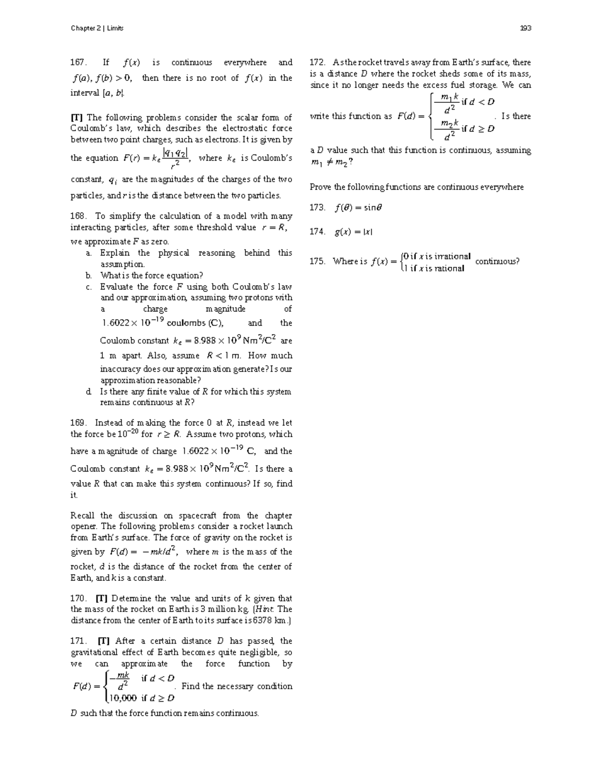 Calculus Volume 1 - Part 101: Chapter 2 Limits and Continuity Analysis ...