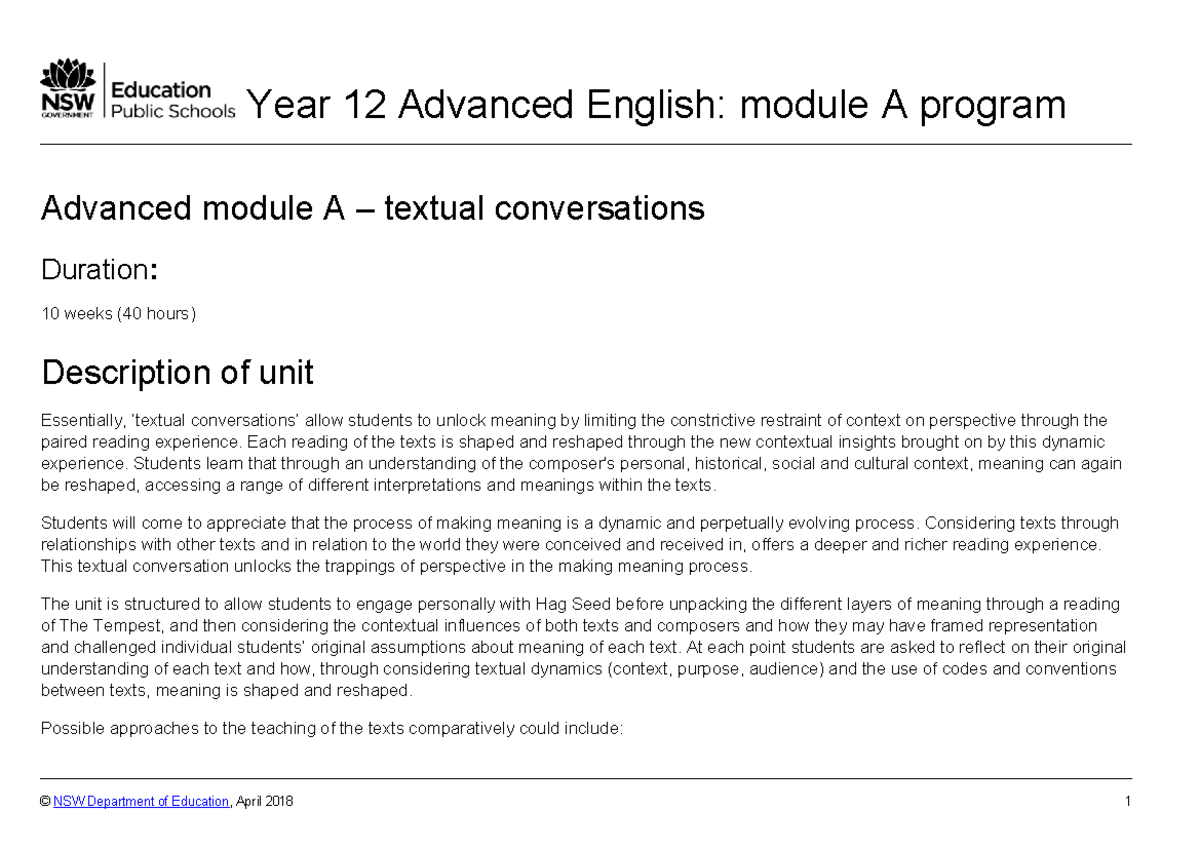English-advanced-s6-hag-seed-unit-of-work - Year 12 Advanced English ...