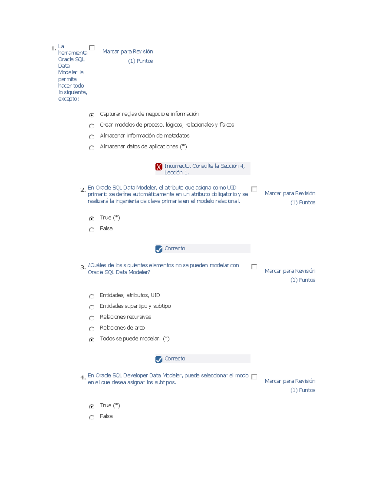 471506130 Secciones 4 y 5: Cuestionario de Oracle SQL Data Modeler ...