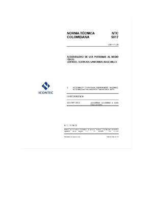 NTC 5610 - 2019 - Accesibilidad al medio fisico. Señalicación táctil - NORMA TÉCNICA NTC ...