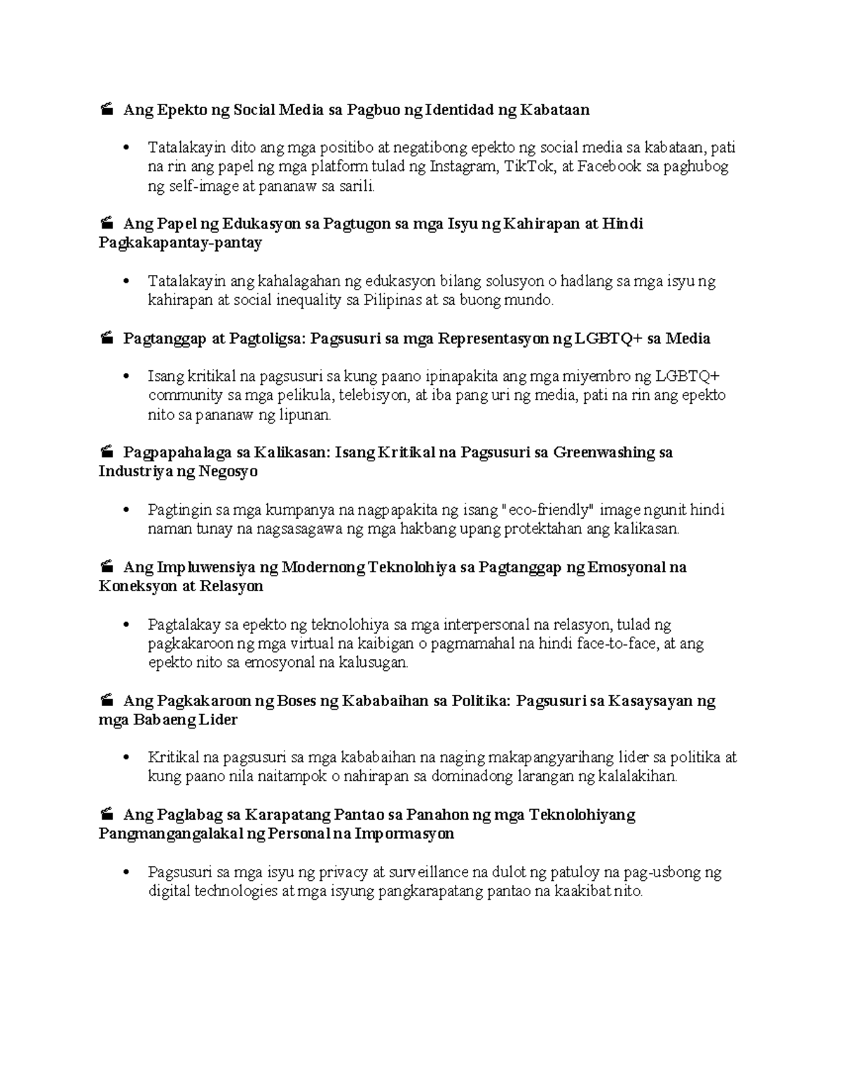 Ang Epekto ng Social Media sa Identidad ng Kabataan: Isang Pagsusuri - Studocu