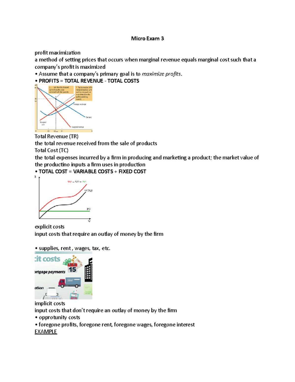 Micro Exam 3 - Exam 3 study guide with answers - Micro Exam 3 profit maximization a method of ...