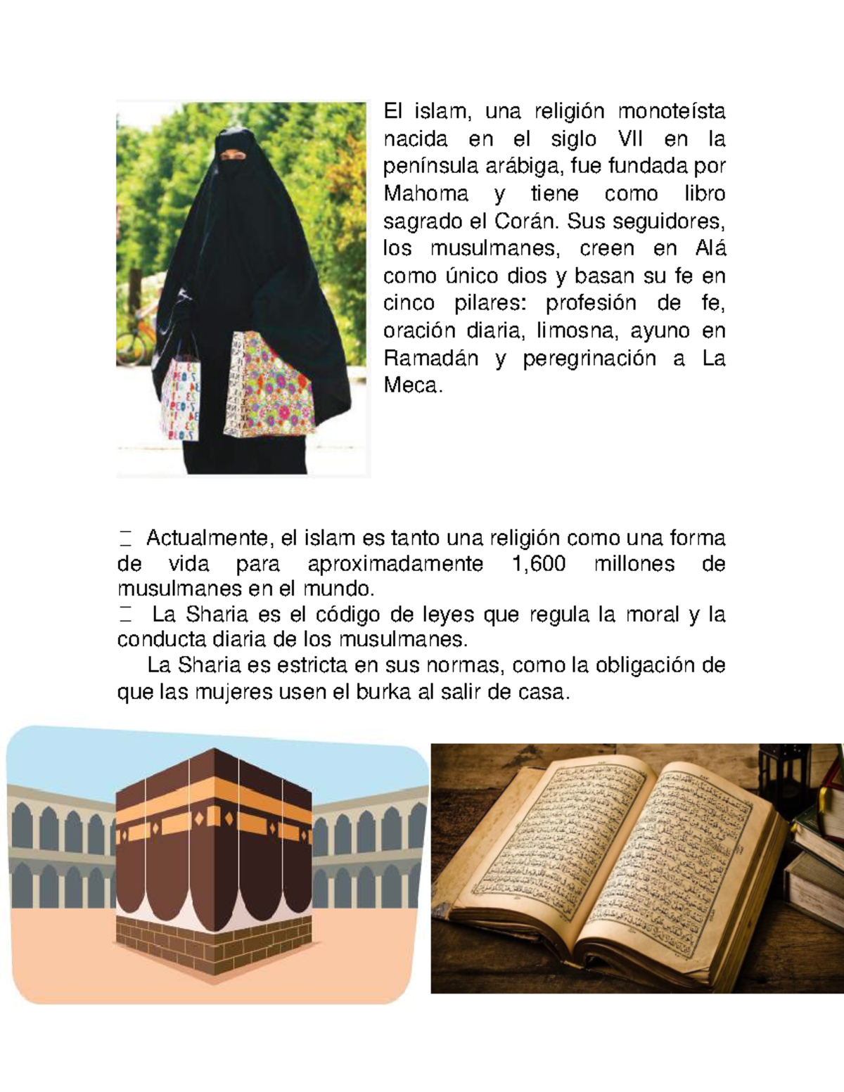 Infografía sobre el Islam: Creencias y Prácticas Esenciales - Studocu