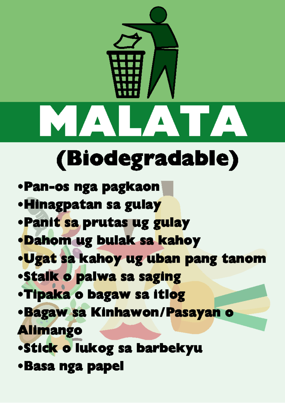 Basura-Label: MRF Waste Classification and Management Guide - Studocu