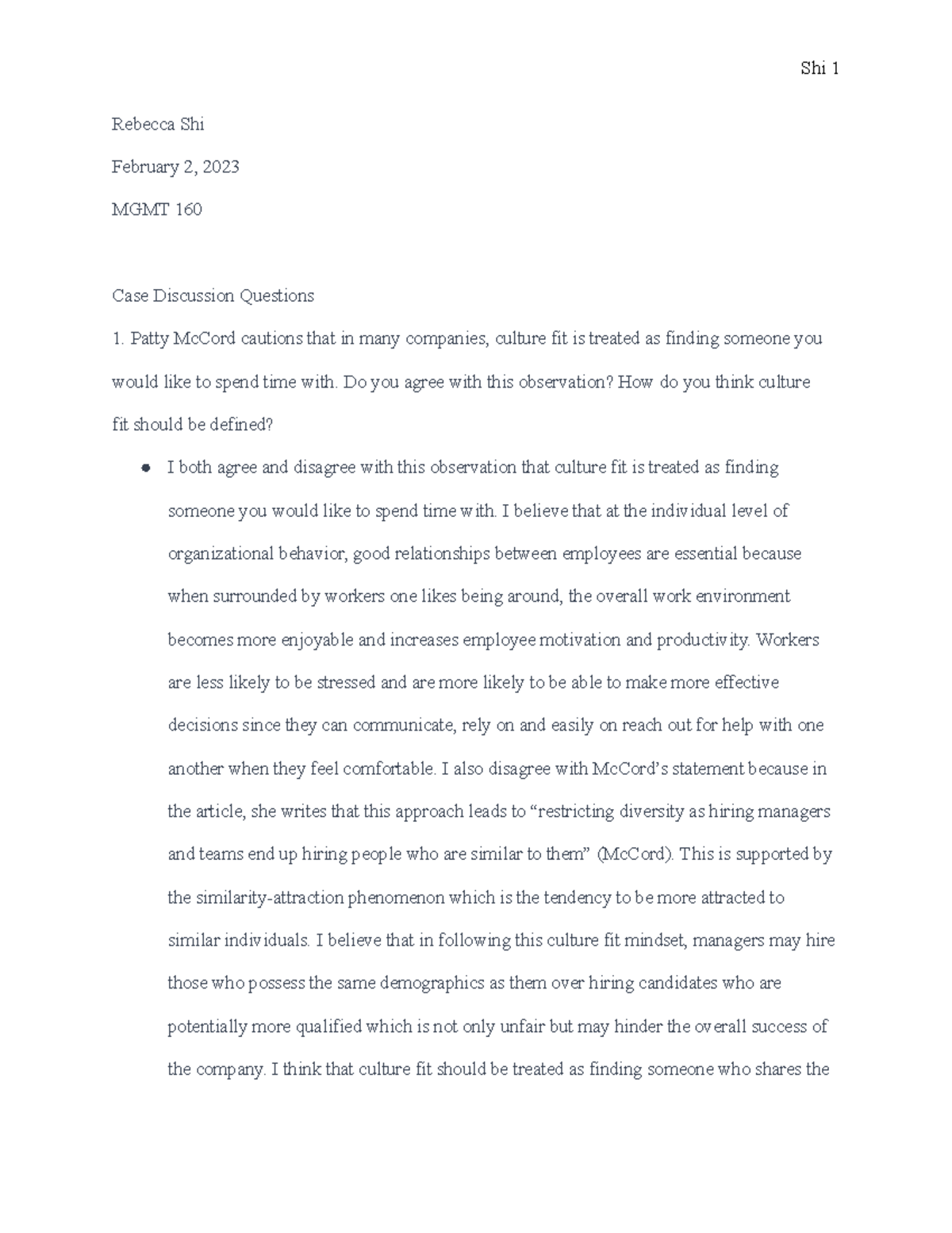 Netflix Case Study - Rebecca Shi February 2, 2023 MGMT 160 Case ...