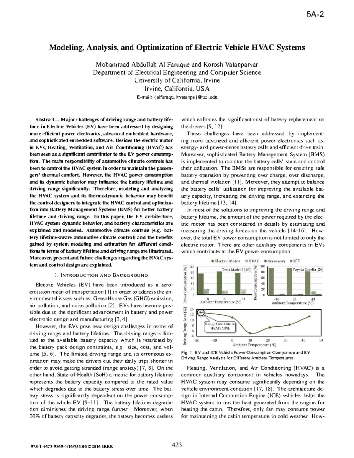Modeling and Optimization of EV HVAC Systems (EECS 2016) - Studocu