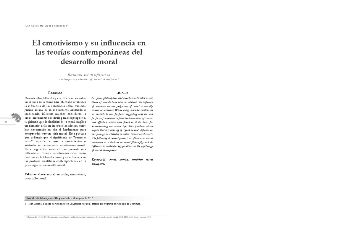 El emotivismo y su impacto en las teorías del desarrollo moral ...