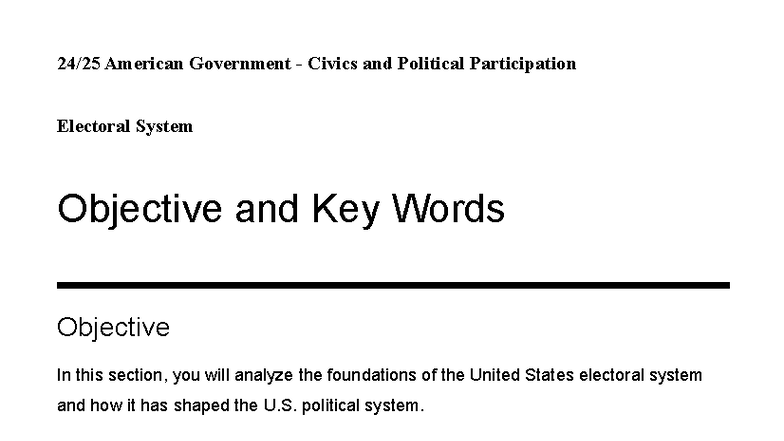 Understanding the U.S. Electoral System: Campaigns & Elections (CIVICS ...