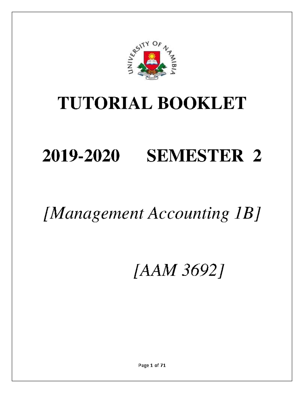 TUTS Booklet - helpful - TUTORIAL BOOKLET 2019-2020 SEMESTER 2 ...