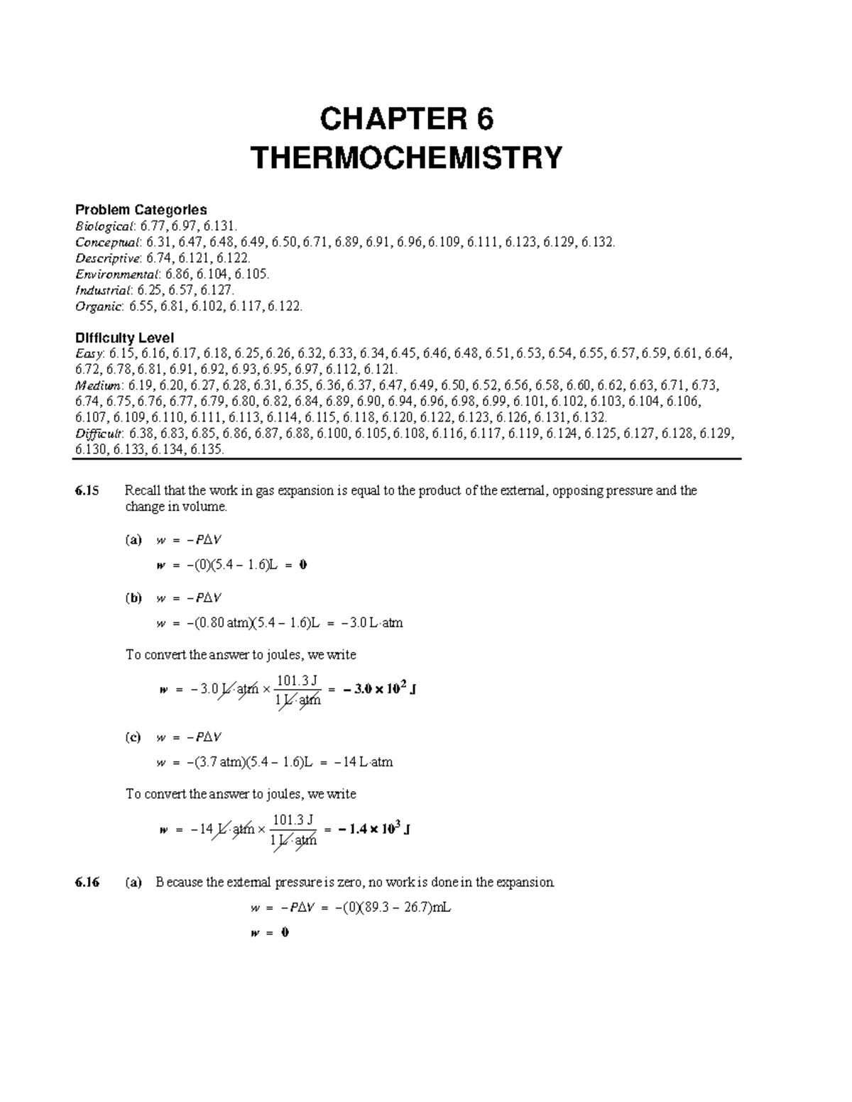 Chapter 6 Solutions: Thermochemistry Concepts & Problems - Studocu