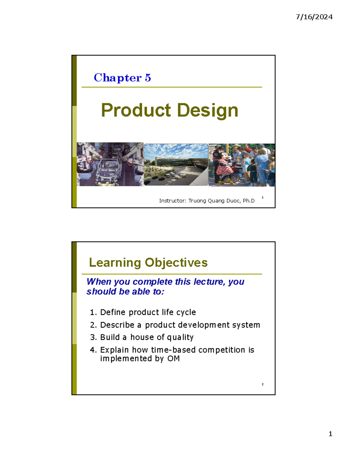 Chapter 5-Product Design - 1 Product DesignProduct Design Chapter 5 ...