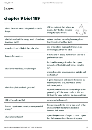 Biology 189 Exam 1 - Bio 189 What are the subatomic particles ...