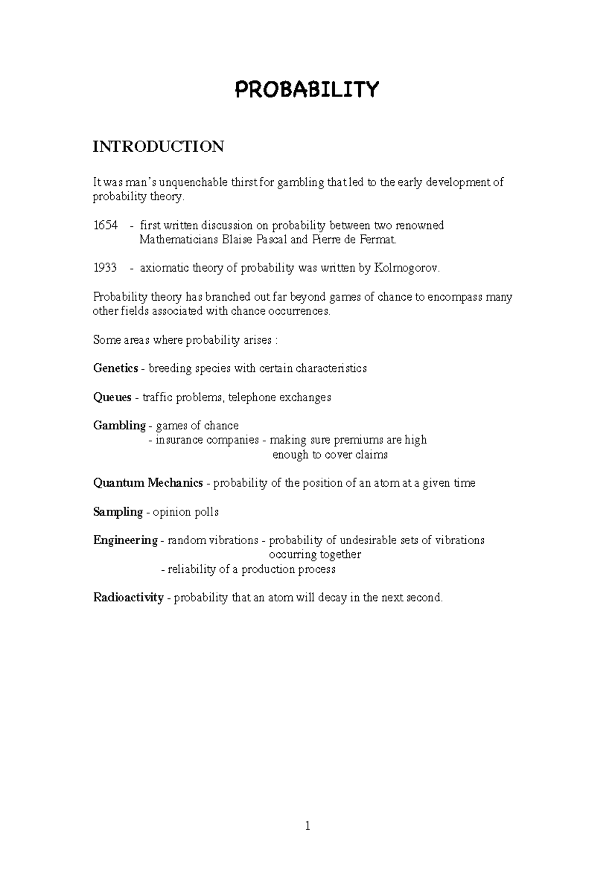 Probability Theory: An Introduction to Concepts and Applications - Studocu