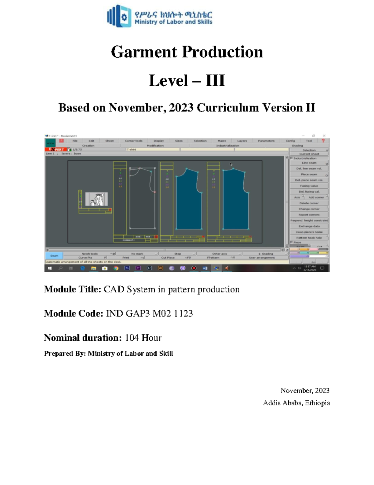 IND GAP3 M02 1123: CAD System in Pattern Production Module Overview - Studocu