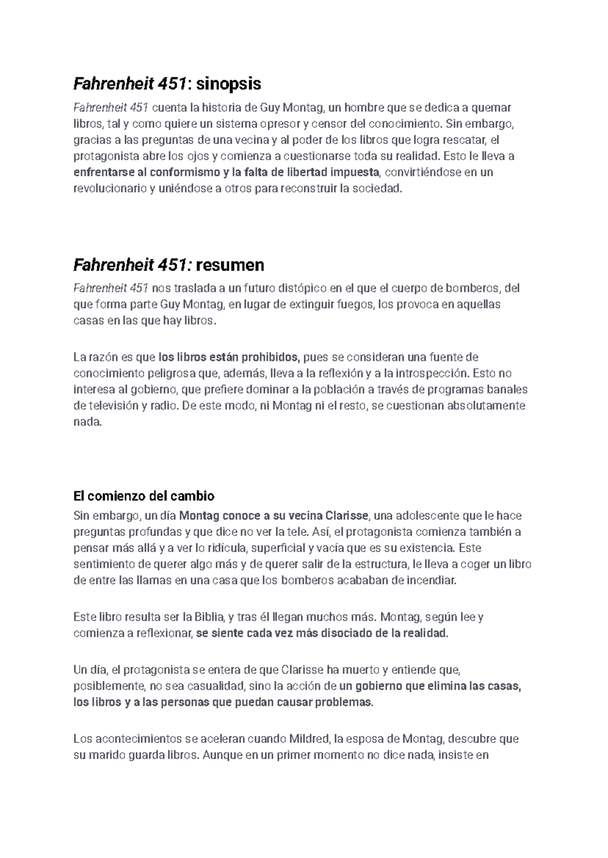 Fahrenheit 451 sinopsis - Fahrenheit 451: sinopsis Fahrenheit 451 ...