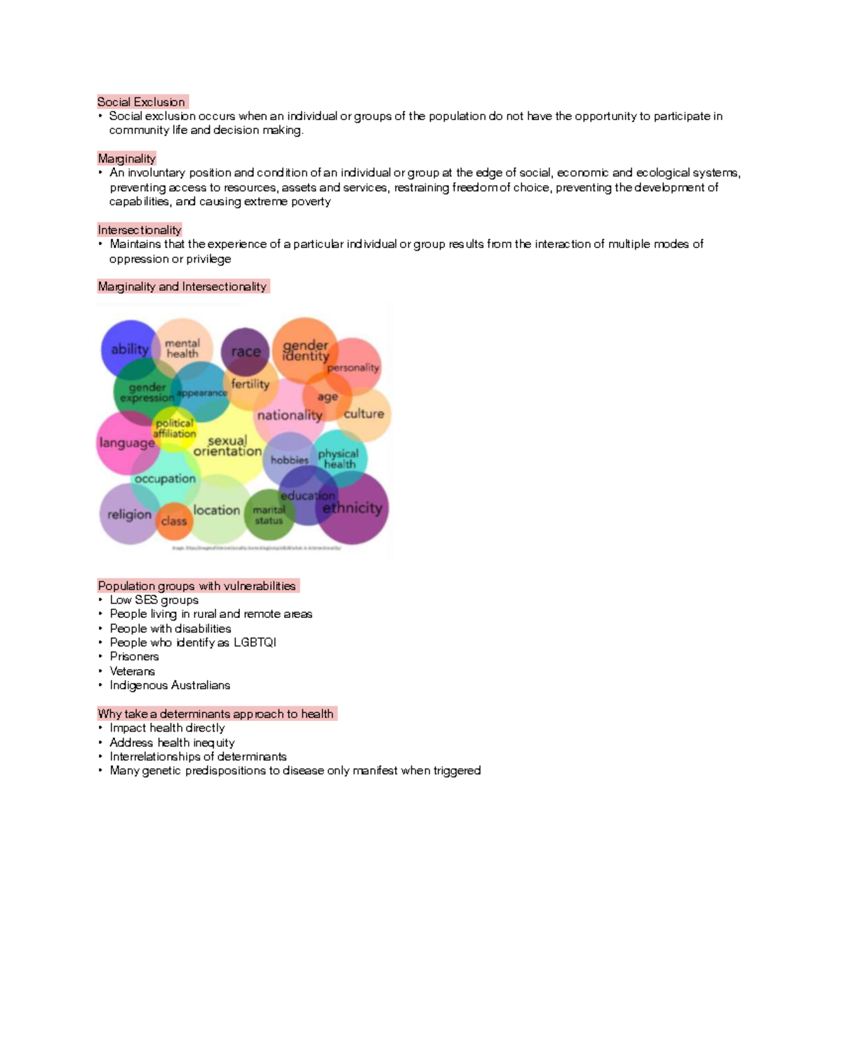 Social Exclusion and Marginalised Groups: A Determinants Approach - Studocu