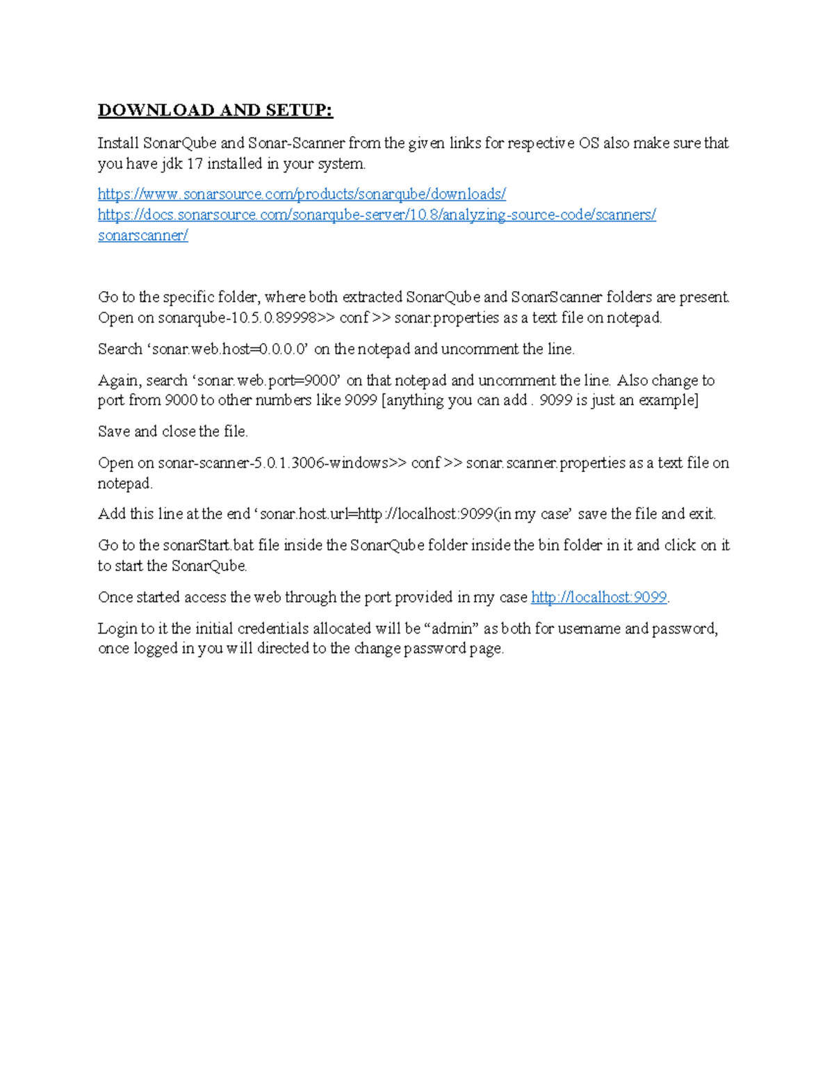 SonarQube Installation & Setup Guide for Beginners (CS101) - Studocu