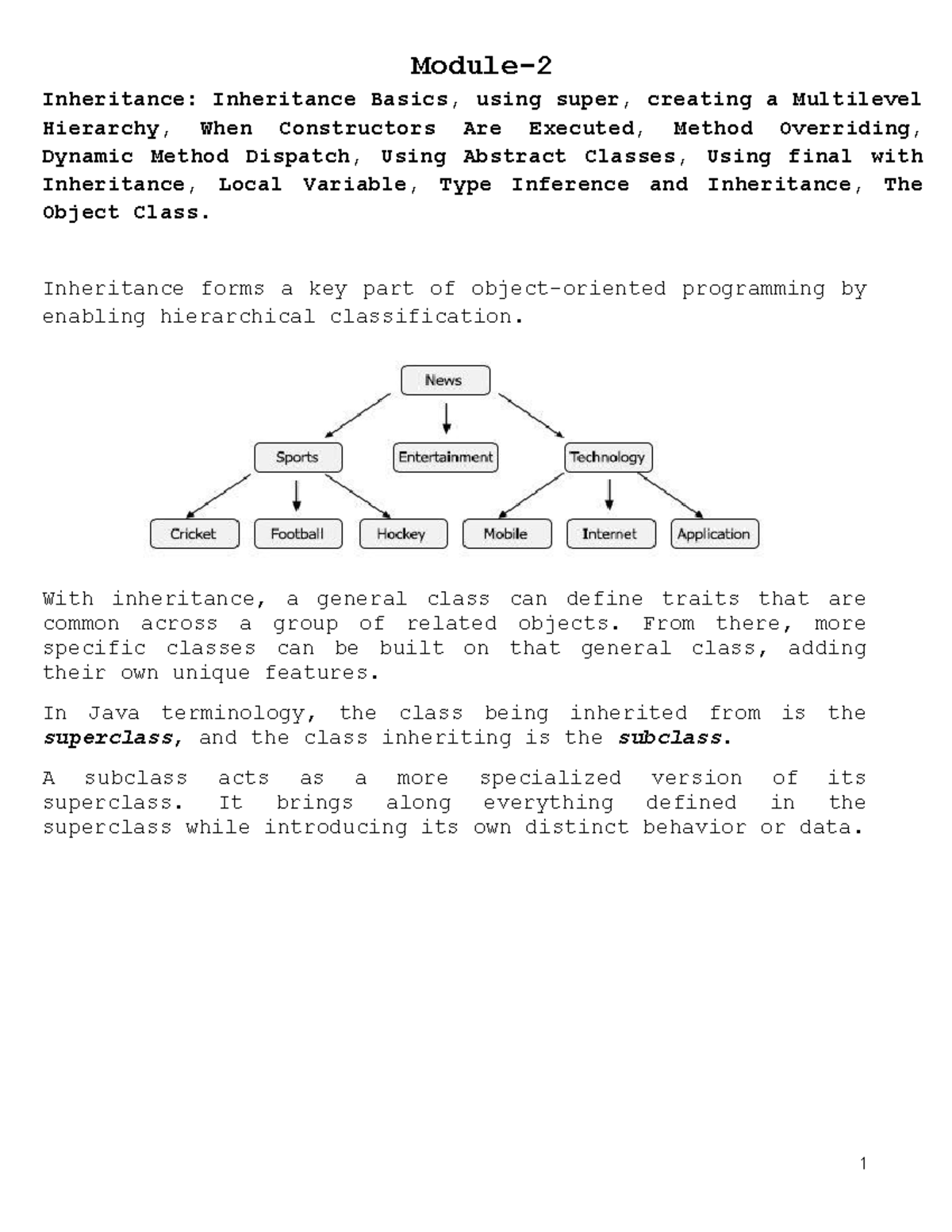 Inheritance in Java: Basics, Hierarchies, and Method Overriding (Module ...