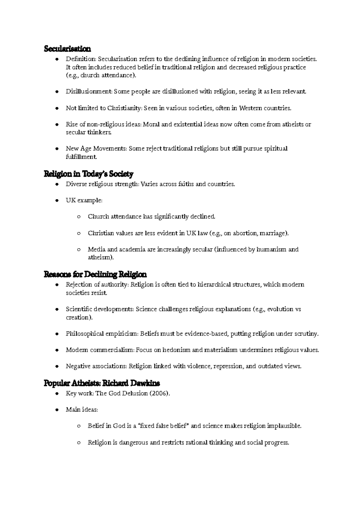 Secularisation in Modern Society: Understanding Its Impact on Ethics ...