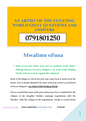 KCSE SET Books-WPS Office - KCSE SET BOOKS ESSAY QUESTIONS and ANSWERS ...