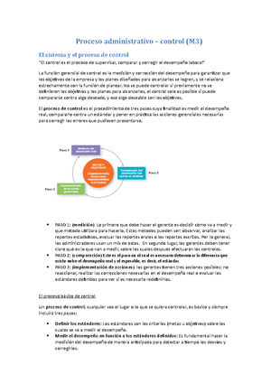 RESUMEN MODULO 1 - ADMINISTRACION Es EL PROCESO DE PLANiFiCAR ...