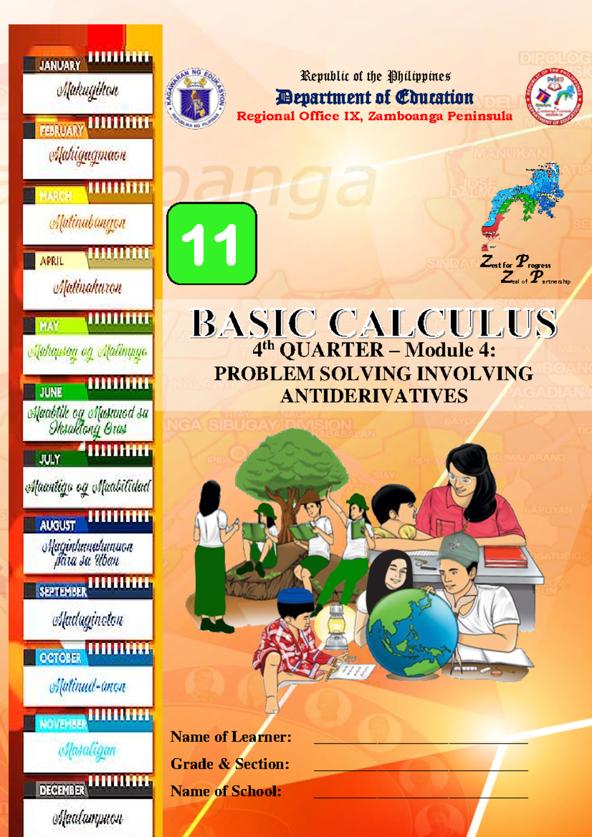 Basic Calculus Grade 11 Q4 Module 4: Antiderivatives & Problem Solving ...