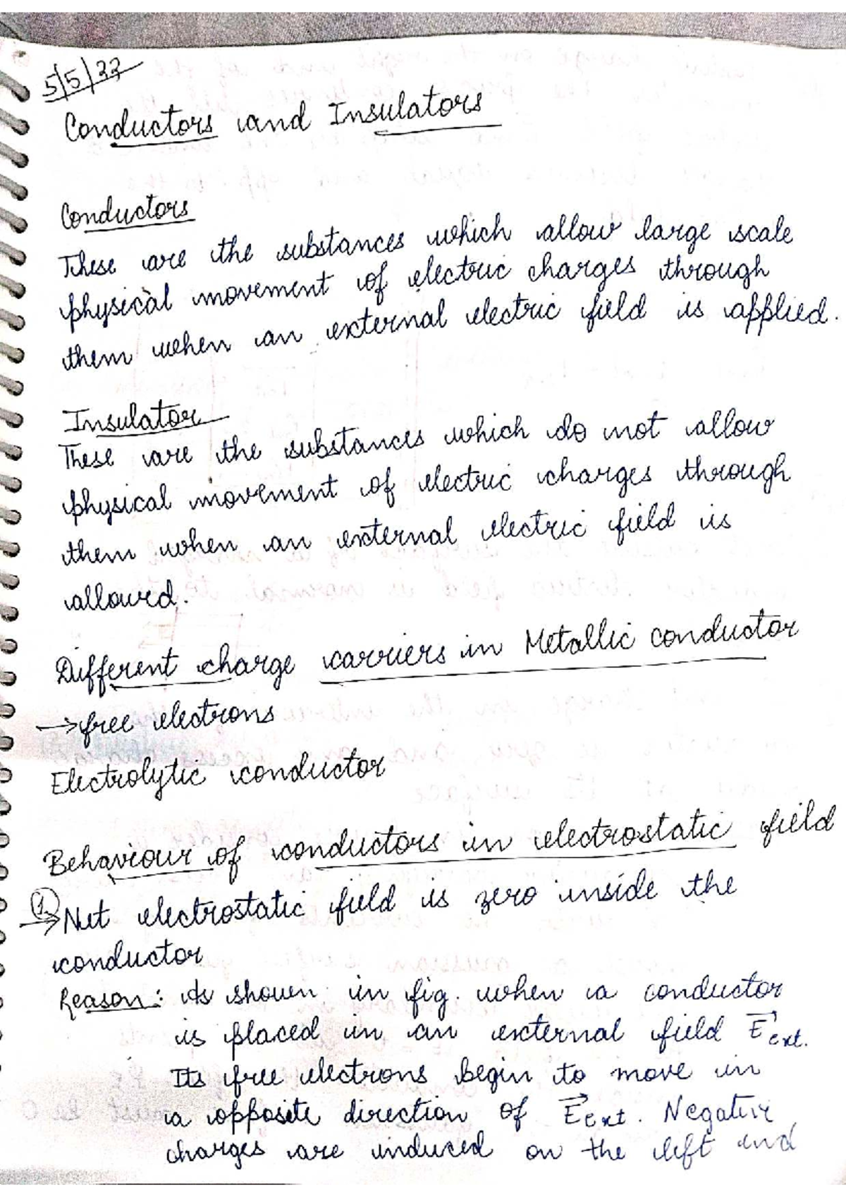 Capacitor Notes for Class 12 - Conductors and Insulators - Studocu