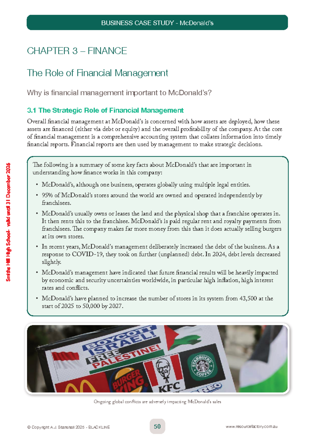 BUSINESS CASE STUDY CHAPTER 3 FINANCE: The Role of Financial Management ...