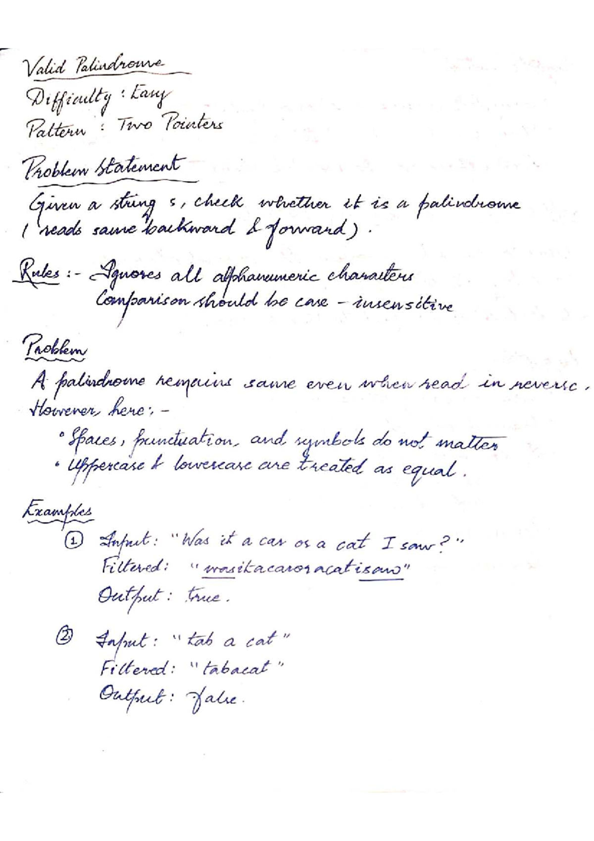 Two Pointers Technique: Problem Solving Notes (CS101) - Studocu