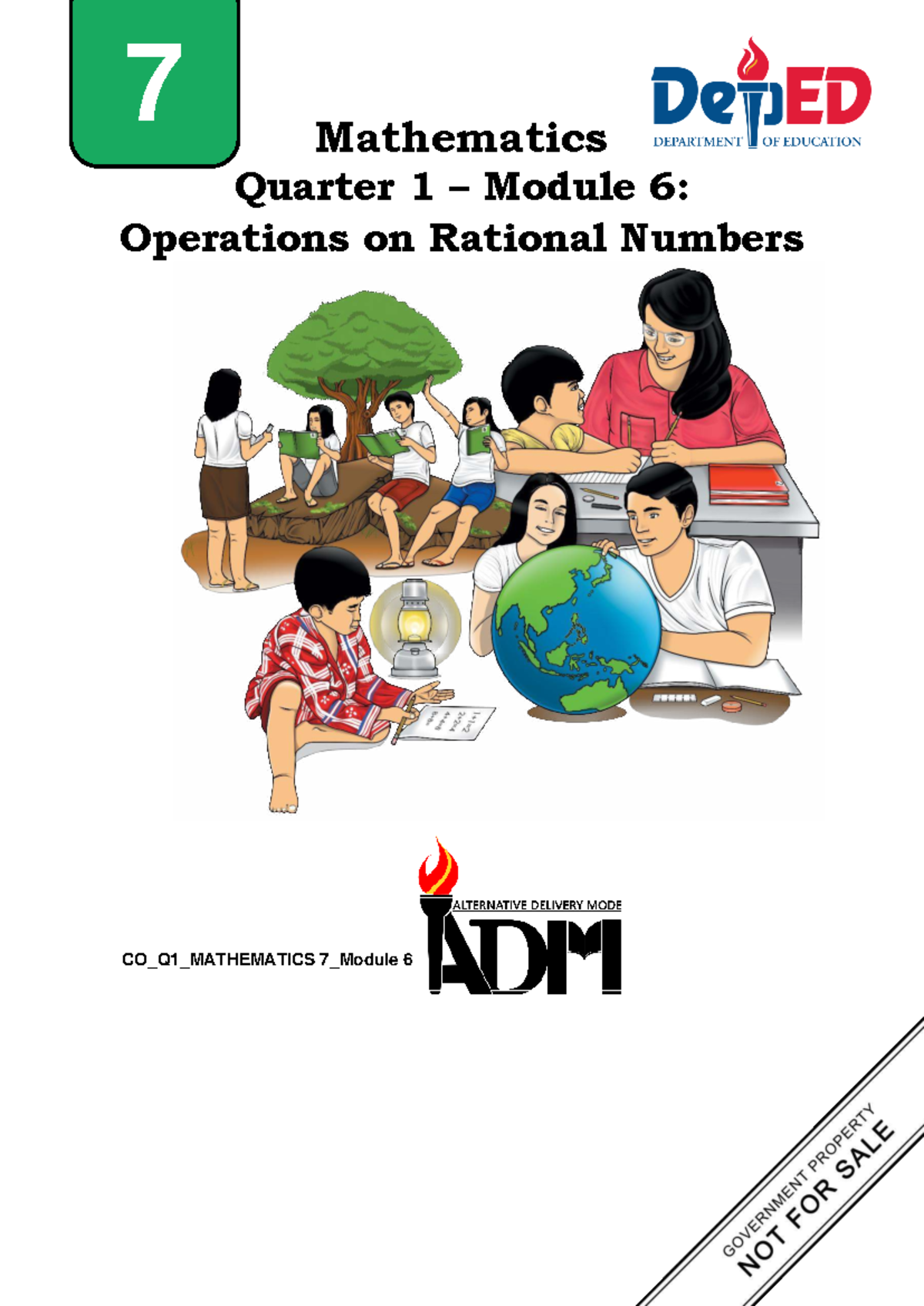 Mathematics 7 Quarter 1 Module 6: Operations on Rational Numbers - Studocu