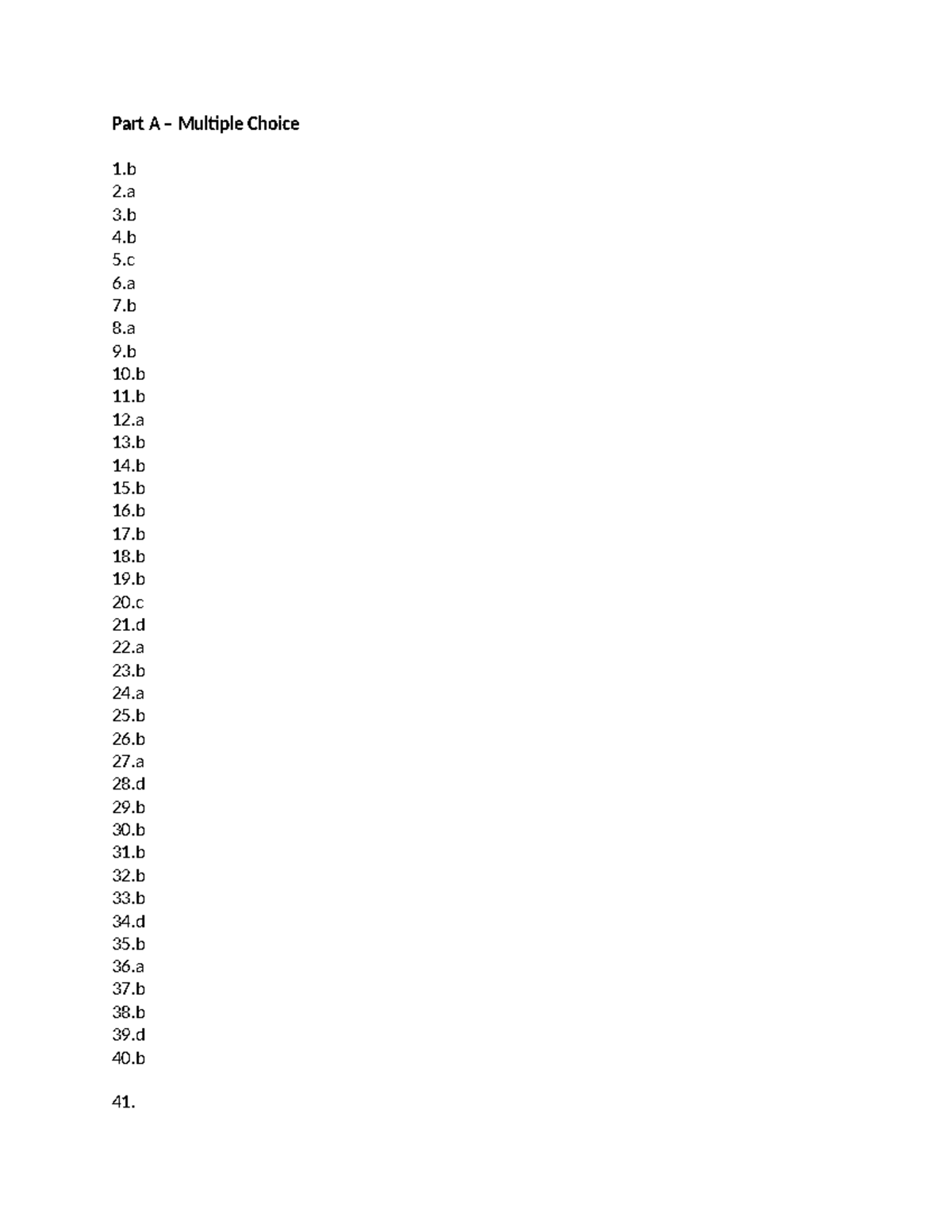 Part A - MCQ Answers & Key Concepts in Bioenergetics - Studocu