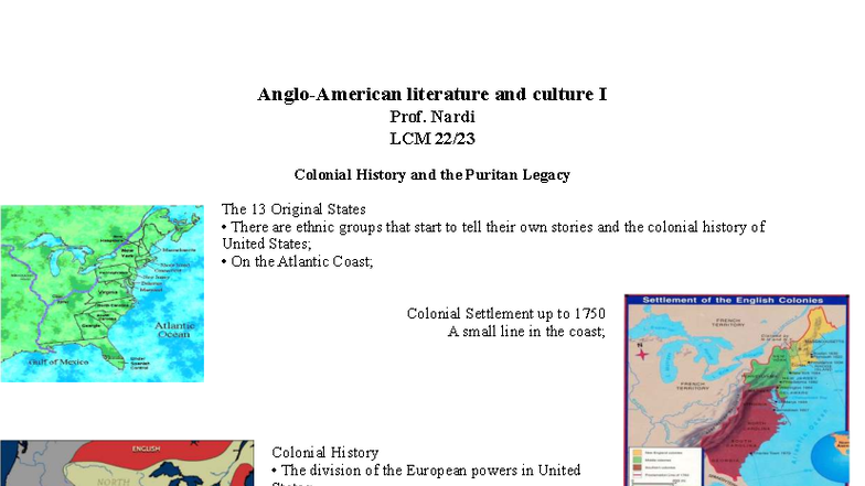 LCM Colonial History and the Puritan Legacy: A Study of Early America ...