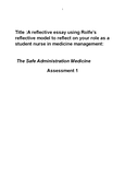 [Solved] Reflection on Meeting Medicines Management Part 3 Complete and ...